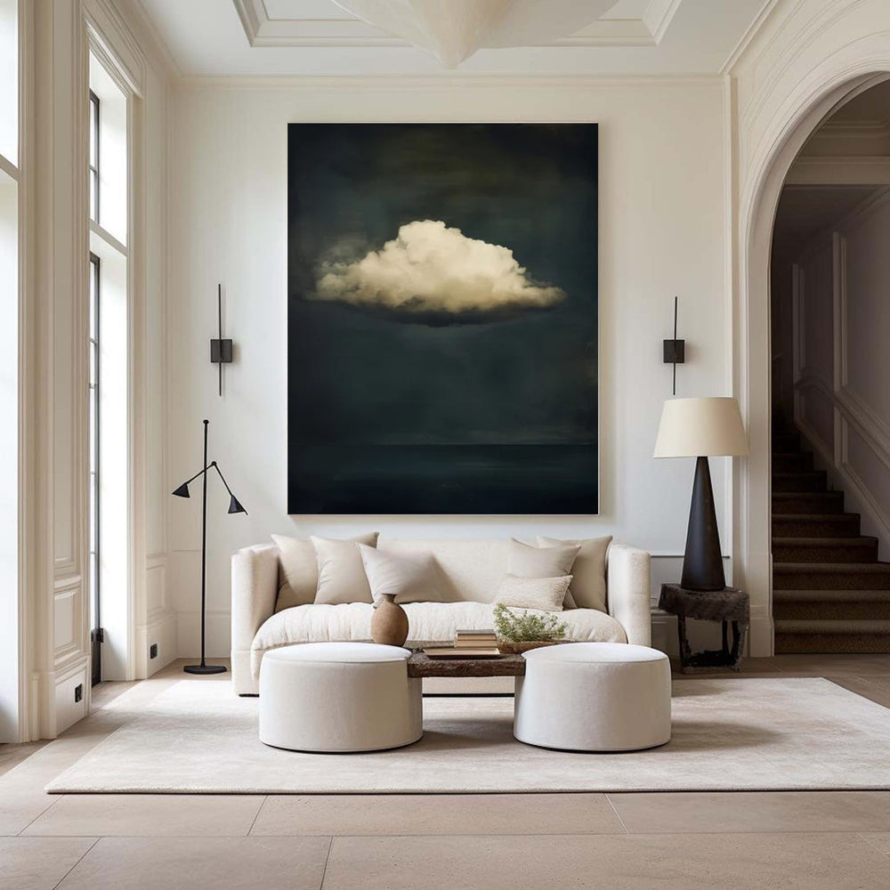 Pastel Cloud Art Large Abstract Canvas for Relaxing Ambiance #SP 005