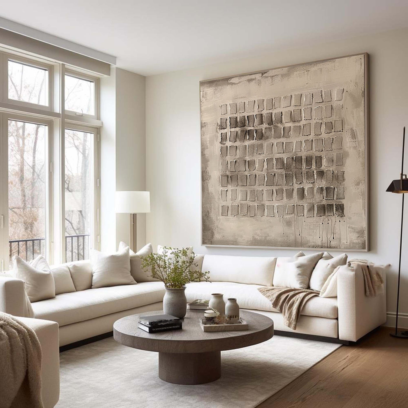Urban Elegance: Bold Textured Abstract Art for Modern Home Decor #BBA 044