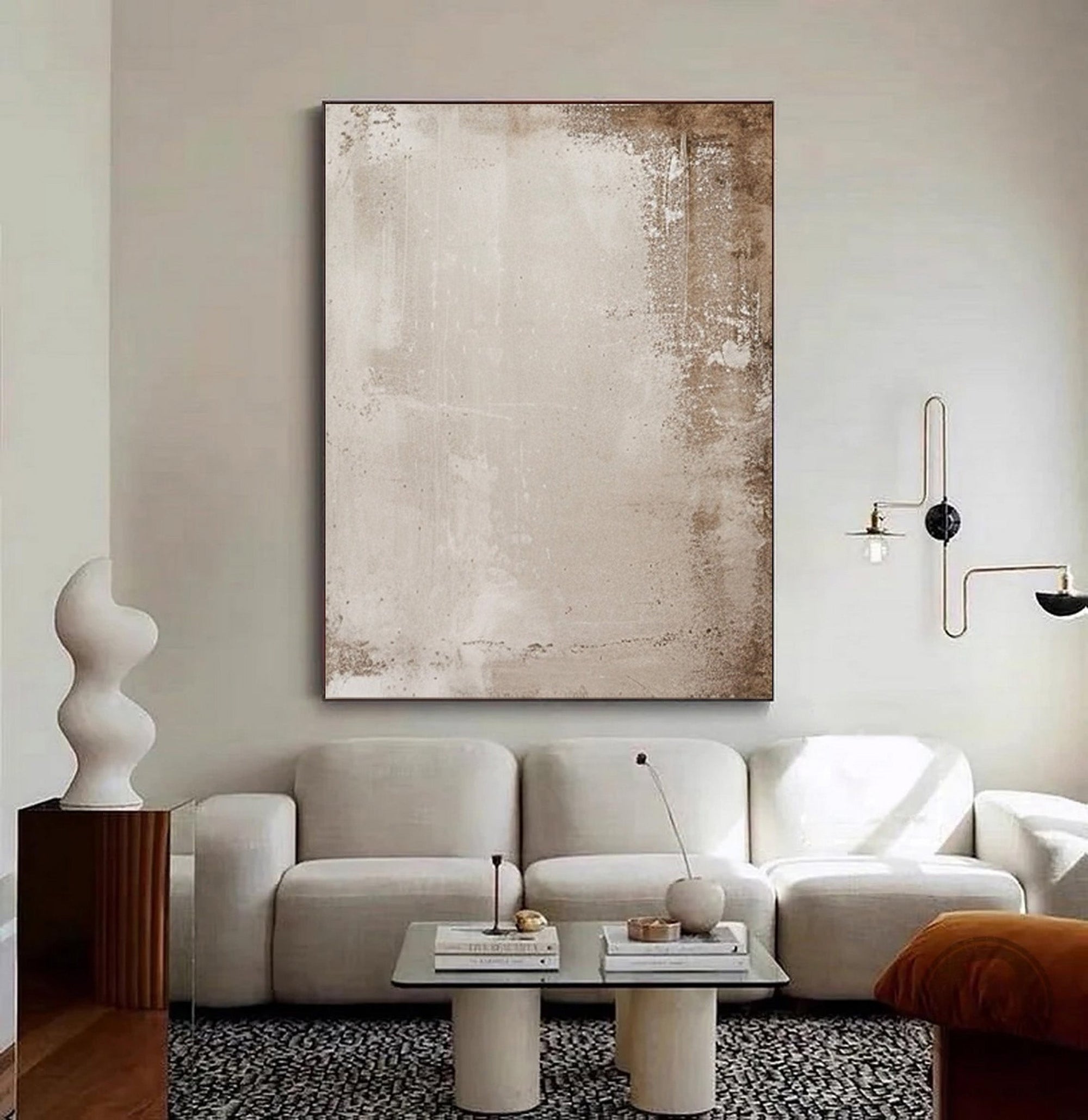 Minimalist Beige Abstract Wall Art: Elevate Your Home with Subtle ...