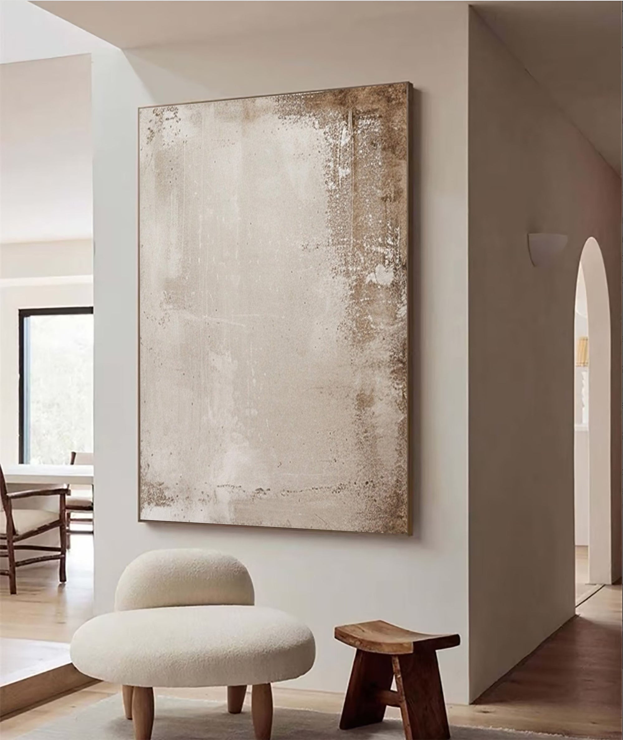 Minimalist Beige Abstract Wall Art: Elevate Your Home with Subtle Elegance #BBA 034