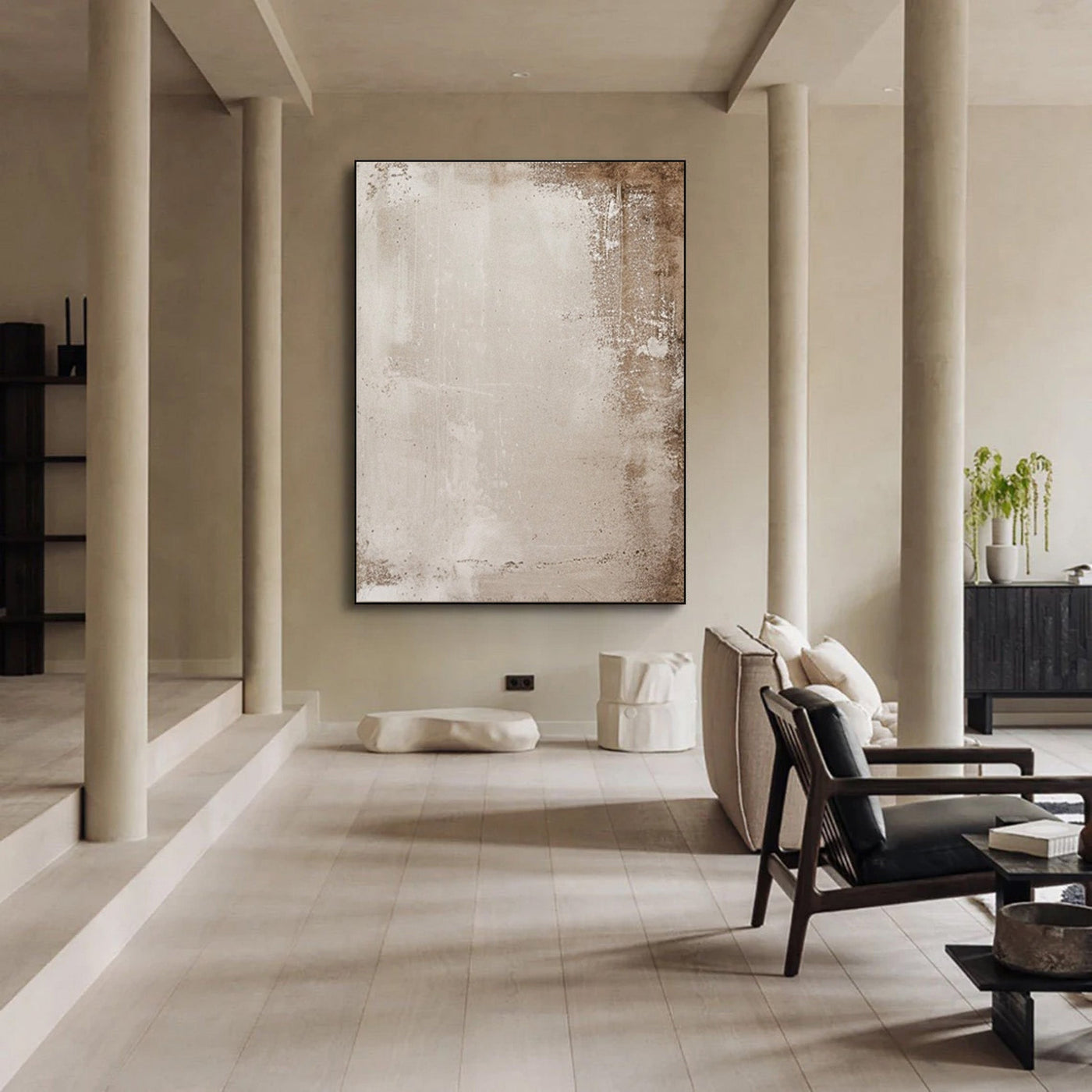 Minimalist Beige Abstract Wall Art: Elevate Your Home with Subtle ...