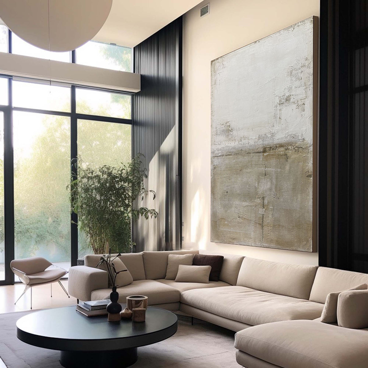 Modern Abstract Neutral Canvas Wall Art for Contemporary Spaces #GAP 012