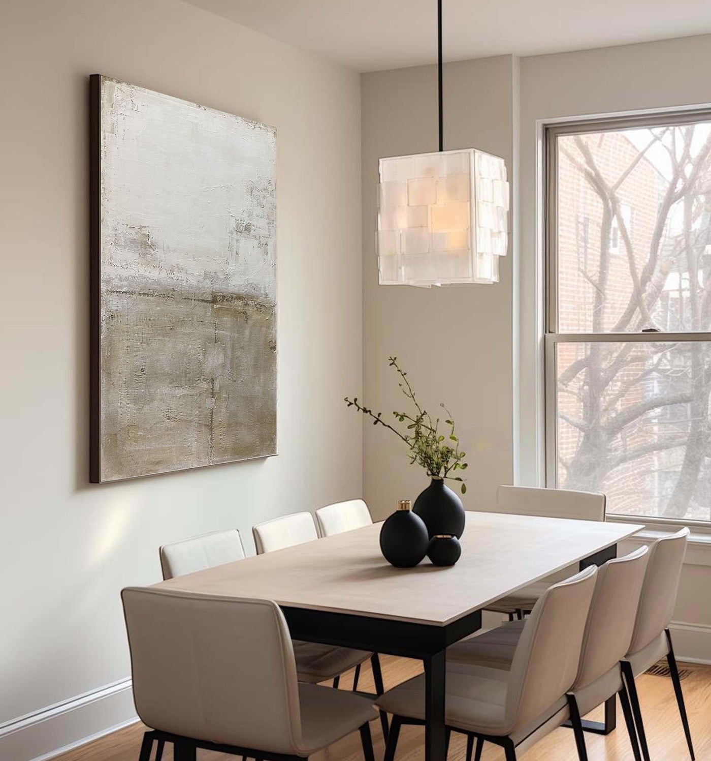 Modern Abstract Neutral Canvas Wall Art for Contemporary Spaces #GAP 012