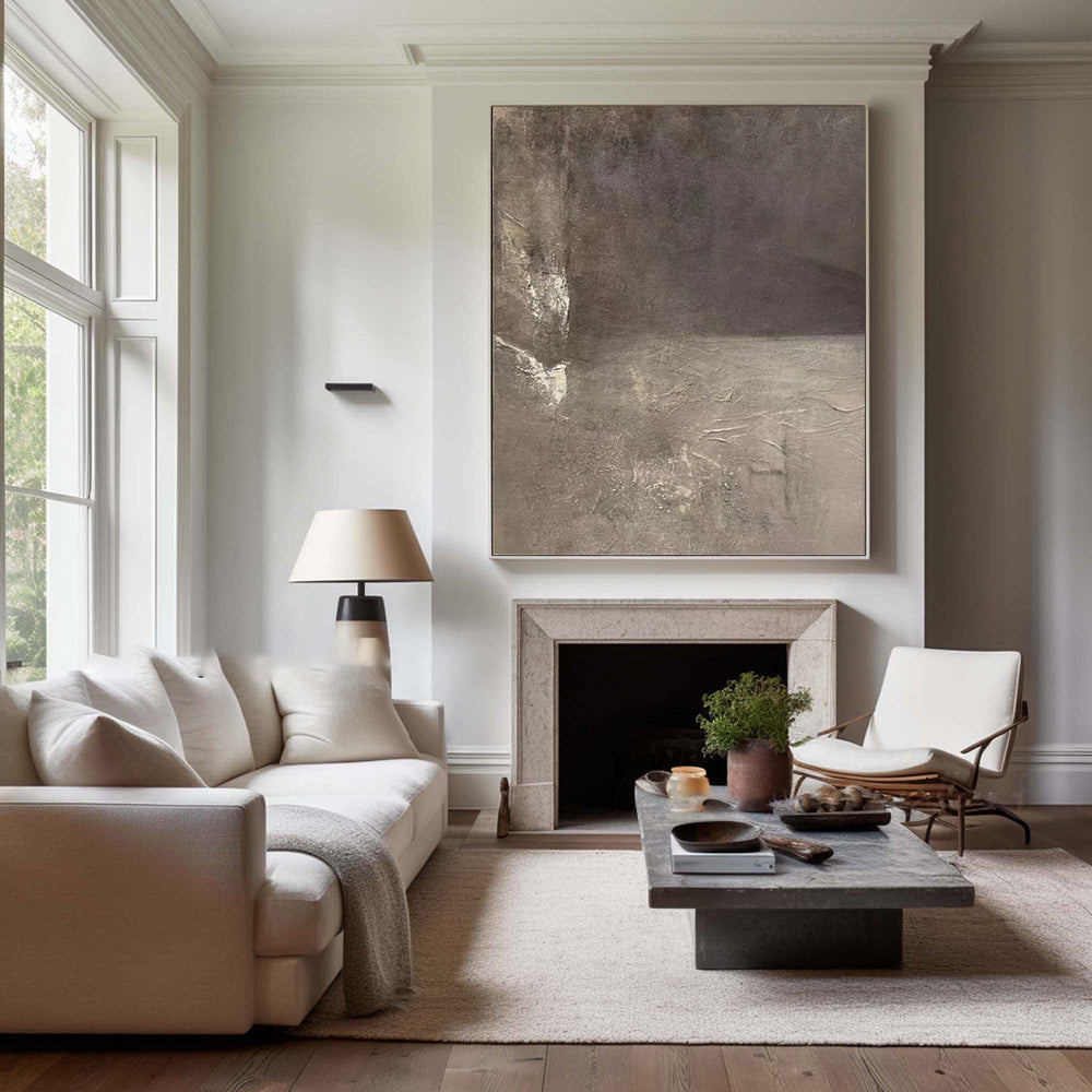 Mystic Shadows: Abstract Textured Art in Earth Tones For Room Decor # ...