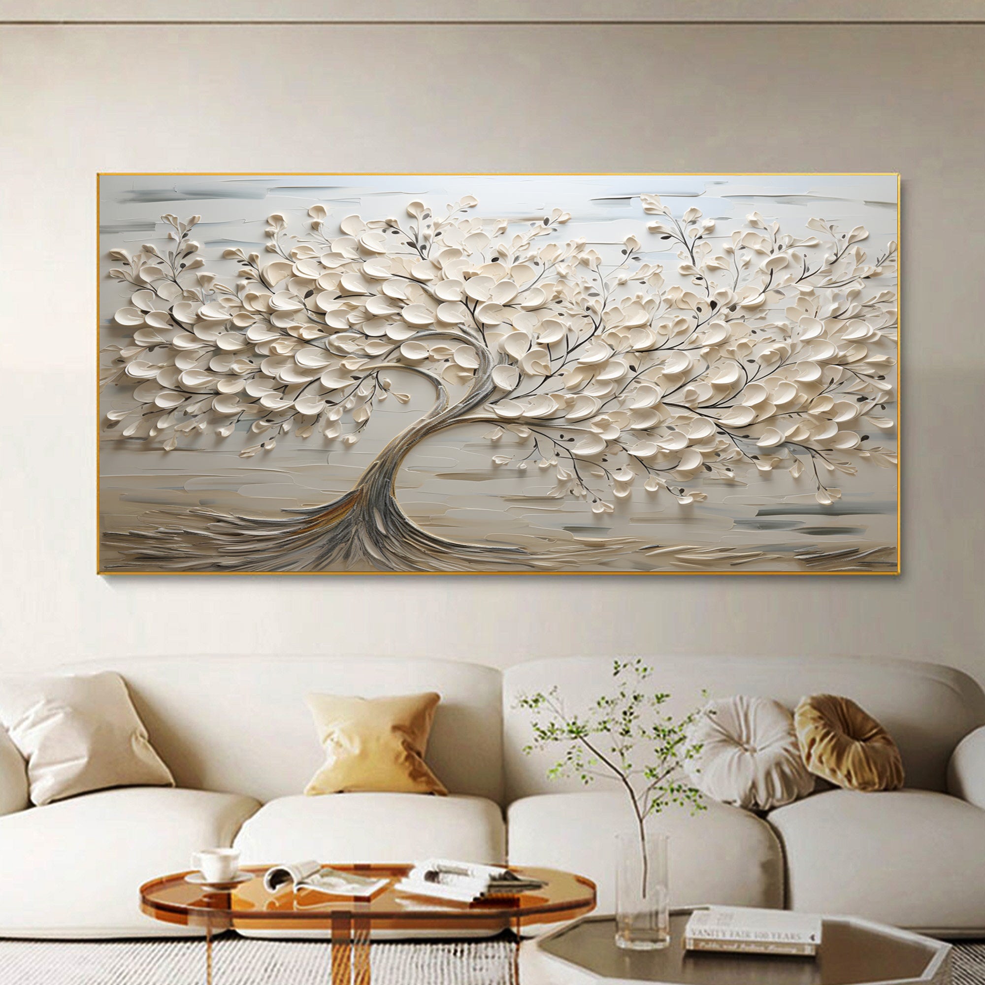 Large Tree of Life Painting with Raised Texture for Timeless Decor #BB